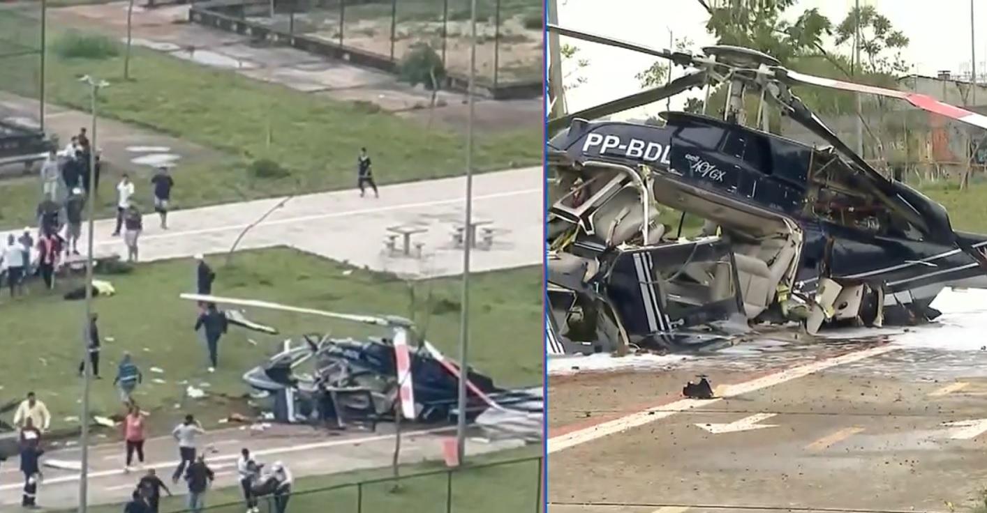 Helicóptero cai em São Paulo e deixa dois feridos - País - Diário do ...