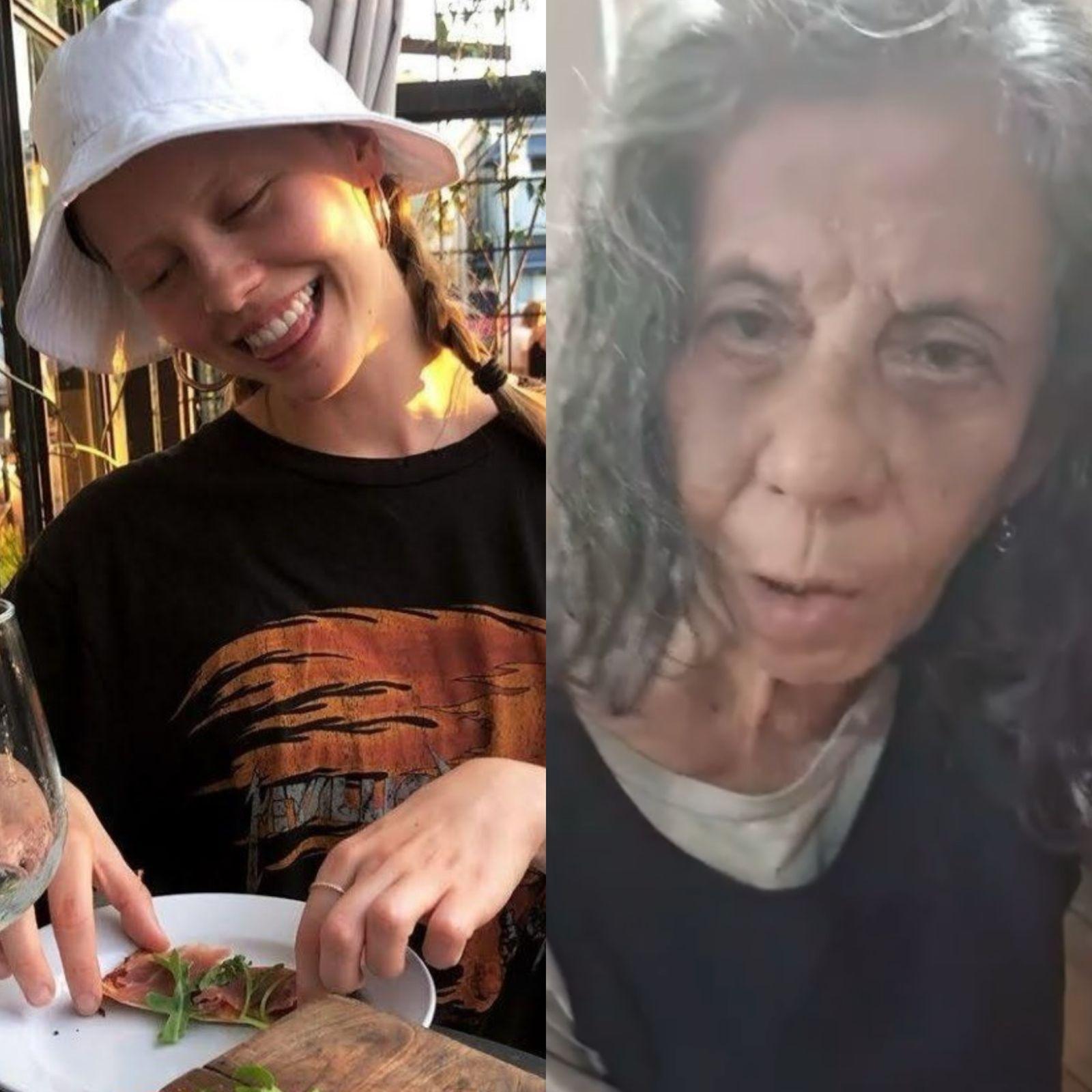 Mia Goth vai pagar passagem e levar avó, Maria Gladys, para Londres ...